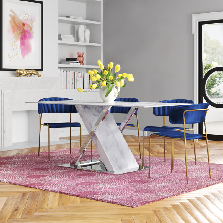 Kitsco Holly Glass Top Dining Table Reviews Wayfair